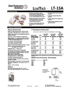 TK-LT-15A-DIN2-DataSheet - Total Protection Solutions - Residential